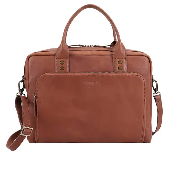 Paul Costelloe Rocky Leather Laptop Bag - Brown