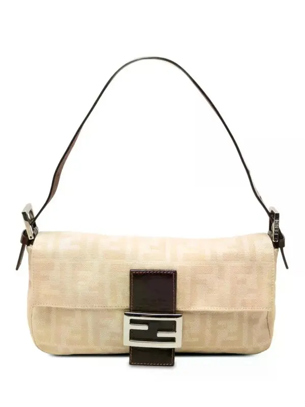 Fendi 20th Century Zucca Canvas Baguette Shoulder Bag