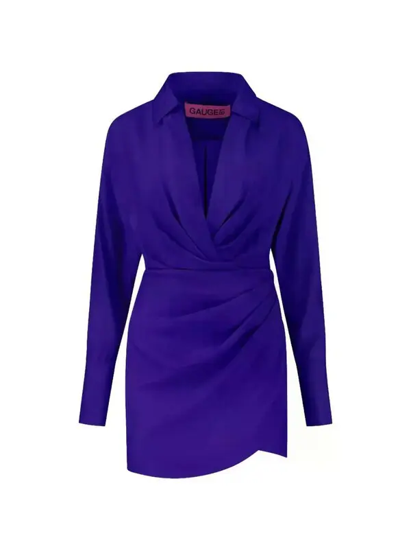 Gauge81 Naha Asymmetric Shirt Dress - Blue