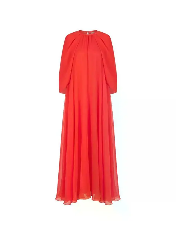 GEMY MAALOUF Cape-sleeve Flared Kaftan - Red