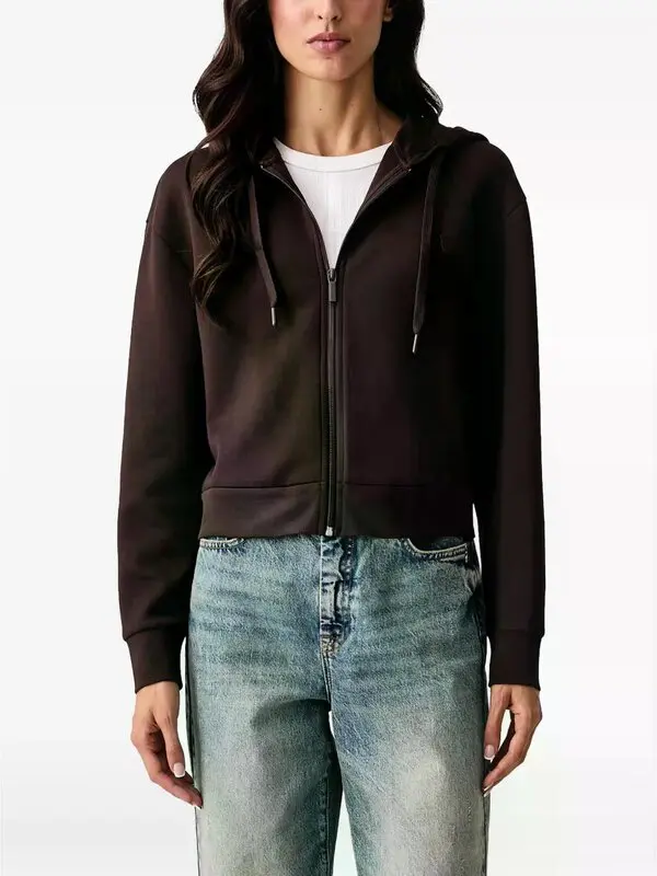 Armani Exchange Logo-embroidered Zip-up Hoodie