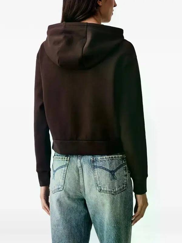 Armani Exchange Logo-embroidered Zip-up Hoodie