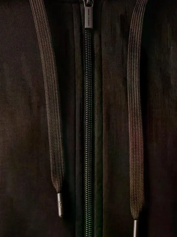 Armani Exchange Logo-embroidered Zip-up Hoodie