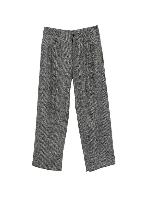 Emporio Armani Pleated Pinstripe-pattern Trousers