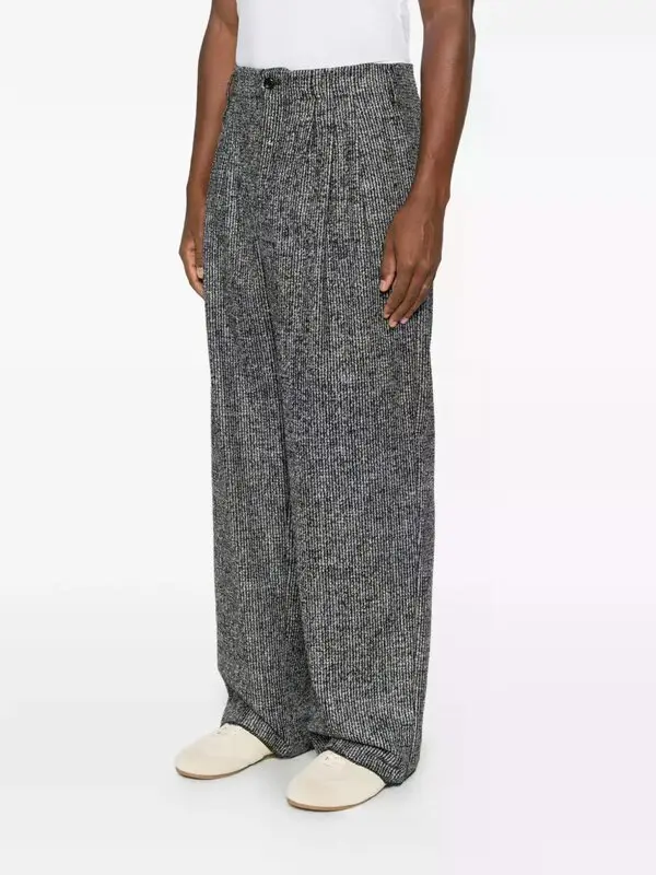 Emporio Armani Pleated Pinstripe-pattern Trousers