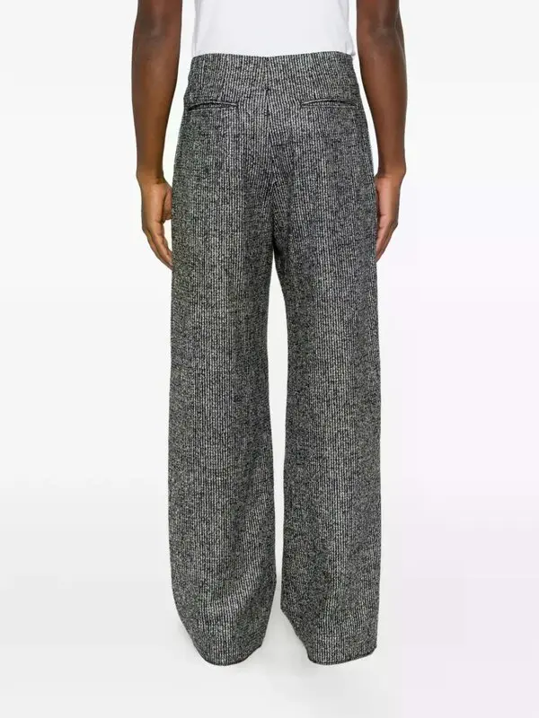 Emporio Armani Pleated Pinstripe-pattern Trousers