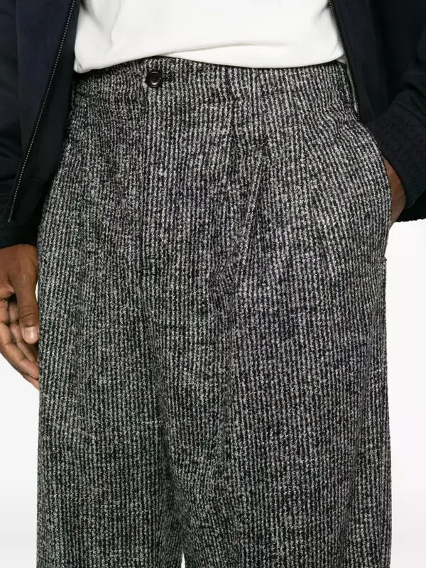 Emporio Armani Pleated Pinstripe-pattern Trousers