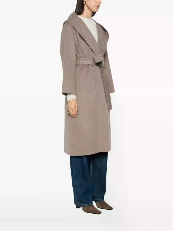 Max Mara Hooded Belted Coat