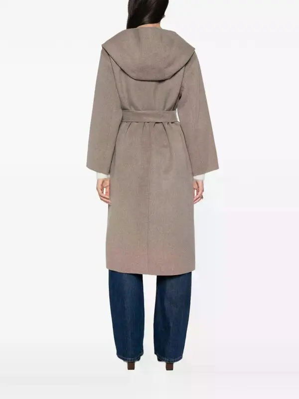 Max Mara Hooded Belted Coat