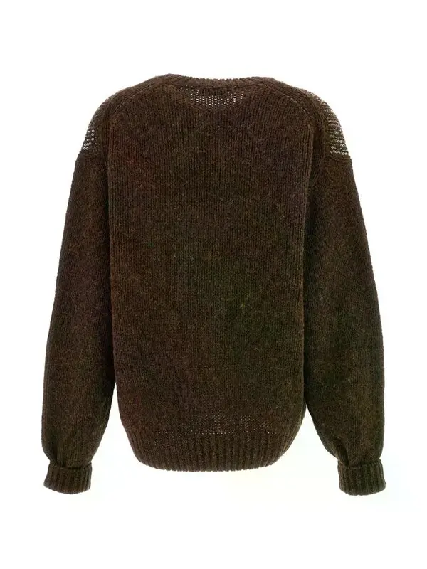 HAIKURE Sequin-embellished Ribbed-knit Sweater
