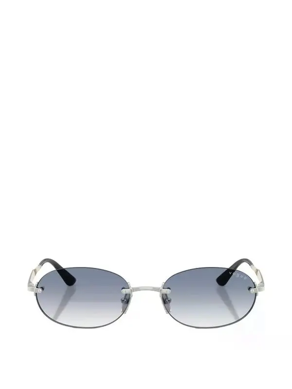 VOGUE EYEWEAR Vo4342s Rimless Oval-frame Sunglasses - Silver