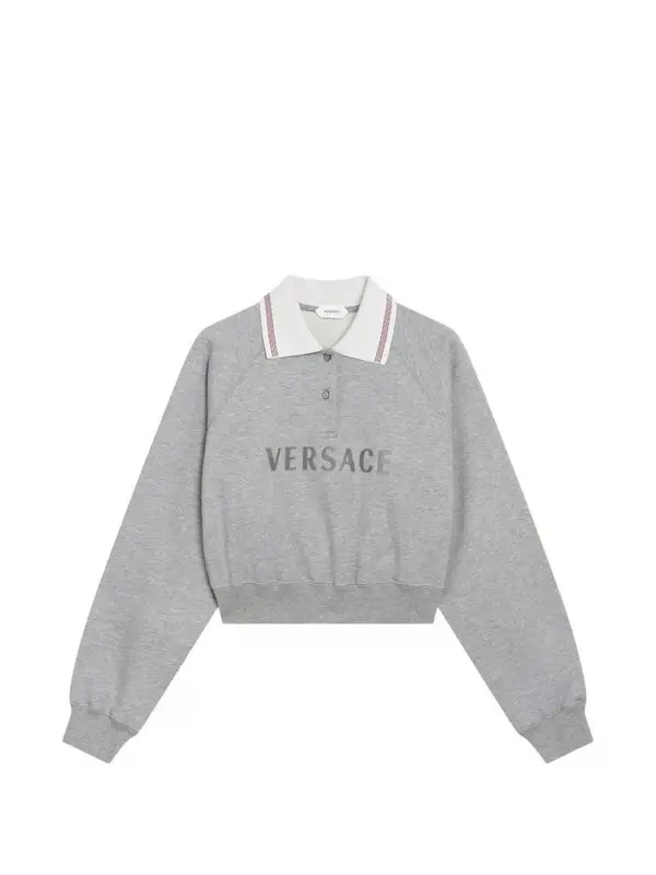 Versace Embroidered-logo Cotton-jersey Sweatshirt