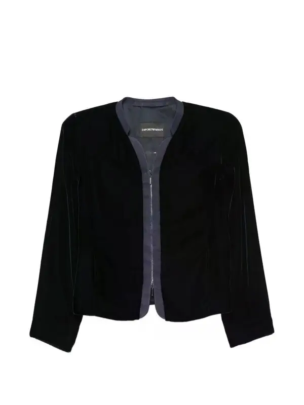 Emporio Armani Velvet Zip-up Jacket