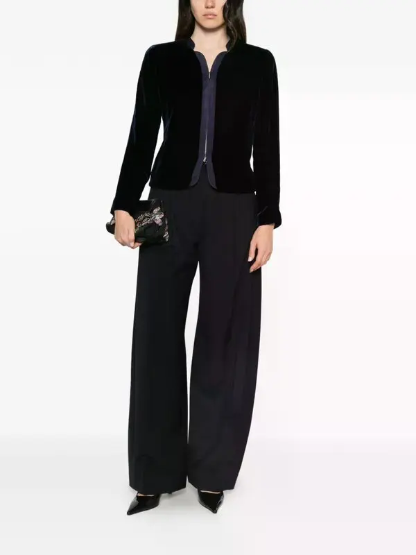 Emporio Armani Velvet Zip-up Jacket