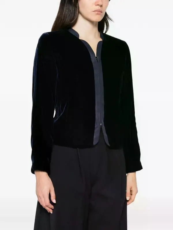 Emporio Armani Velvet Zip-up Jacket