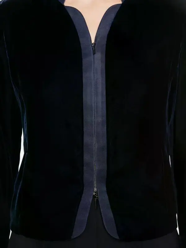 Emporio Armani Velvet Zip-up Jacket