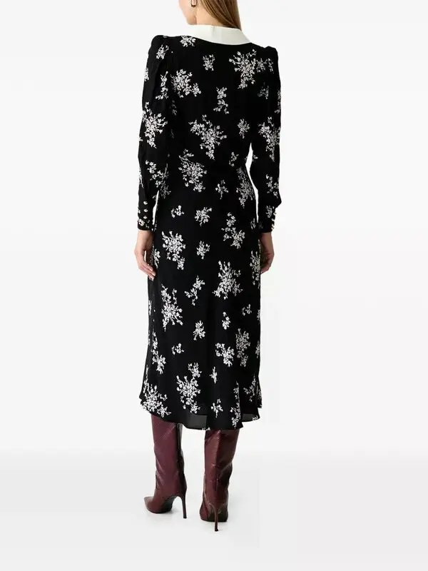 Luisa Spagnoli Gael Floral-print Pussy-bow Midi Dress