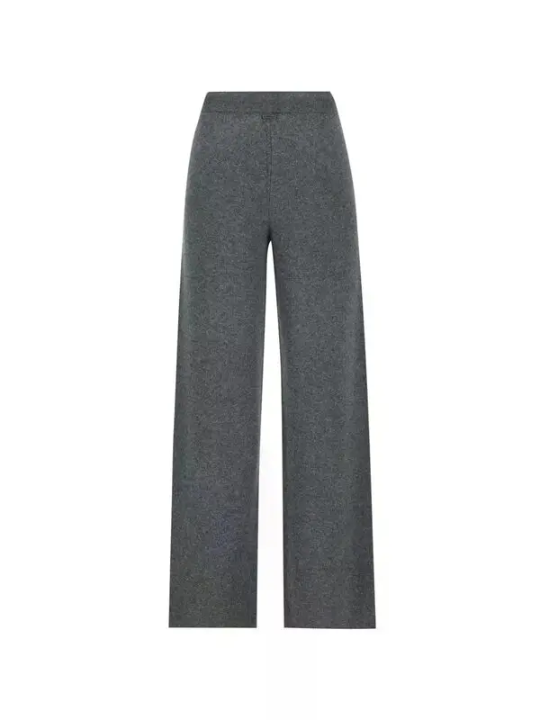 Max Mara Wide Cashmere-yarn Trousers Dark