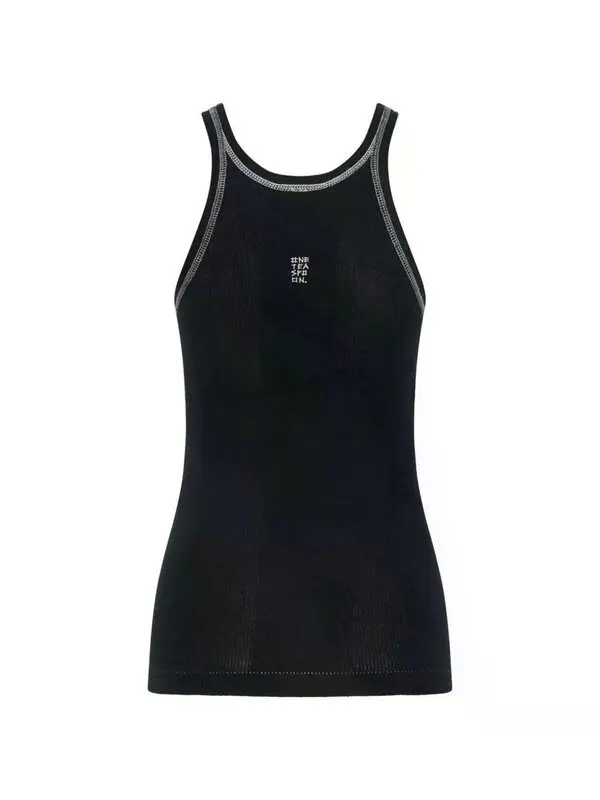 ONETEASPOON Jett Bird-patch Ribbed Vest