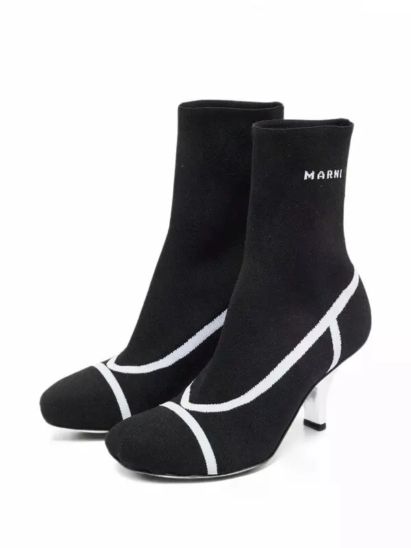 Marni Logo Intarsia Sock Boots
