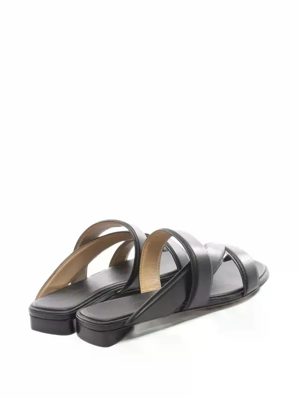 Bottega Veneta 2020s Crossover Leather Flat Sandals