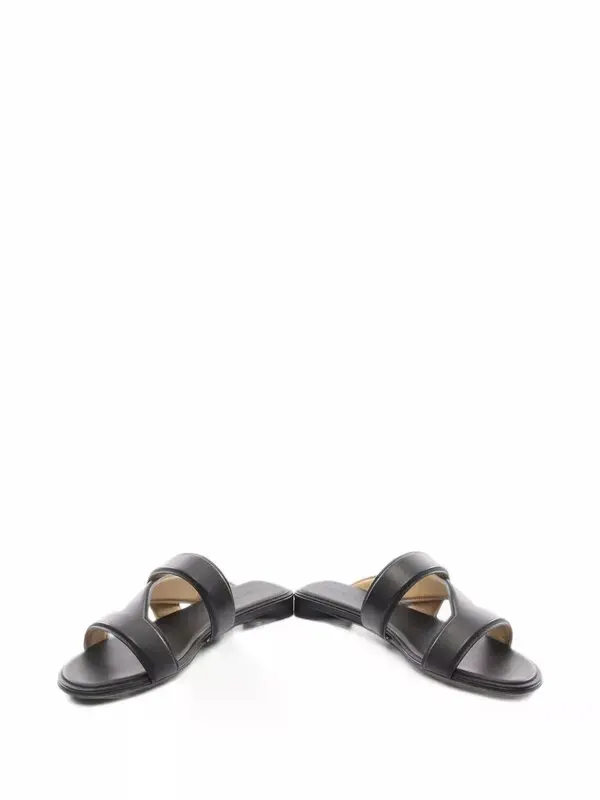 Bottega Veneta 2020s Crossover Leather Flat Sandals