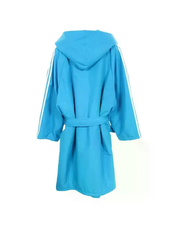 Balenciaga X Adidas 2010s Trefoil Hooded Coat - Blue