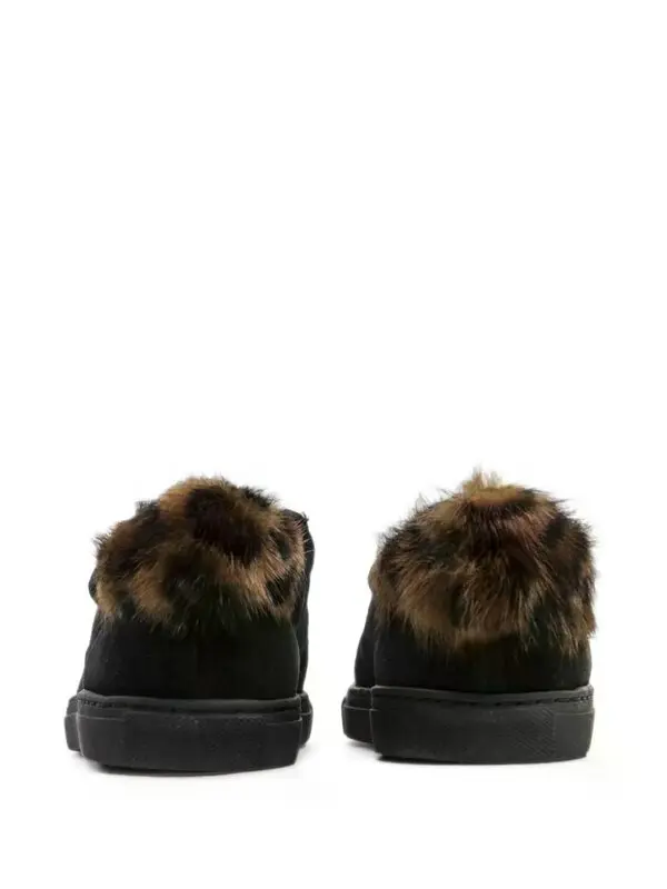 Mr & Mrs Italy Fur-trim Suede Sneakers