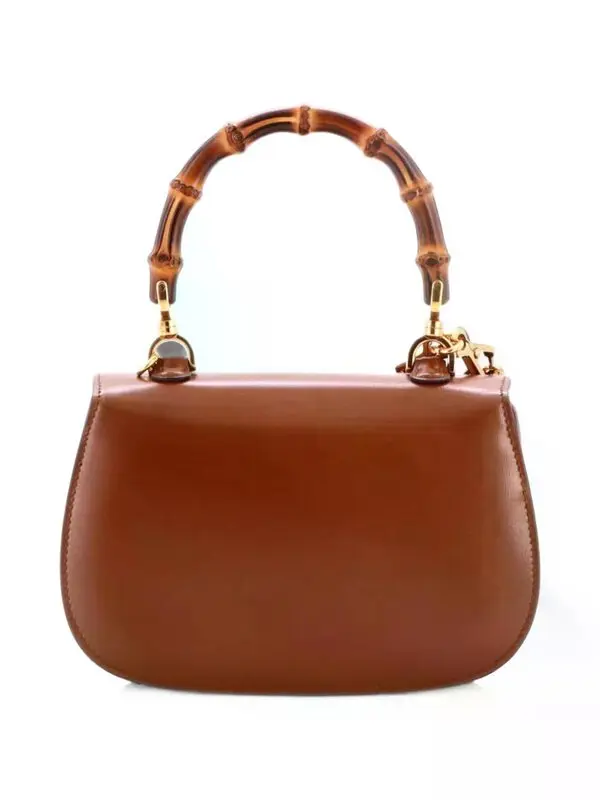 Gucci Bamboo 1947 Top Handle Bag Leather Small Satchel - Brown