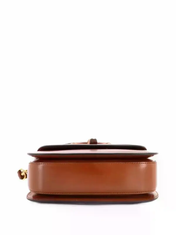 Gucci Bamboo 1947 Top Handle Bag Leather Small Satchel - Brown