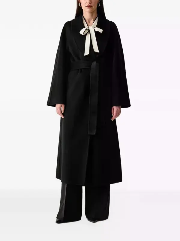 Luisa Spagnoli Stenografo Belted Shawl-collar Coat