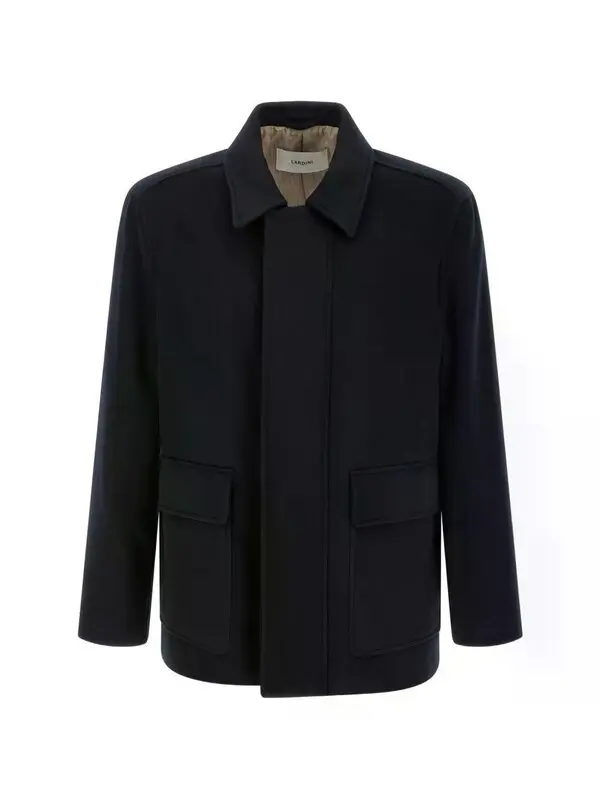 LARDINI Cashmere Pointed-collar Coat