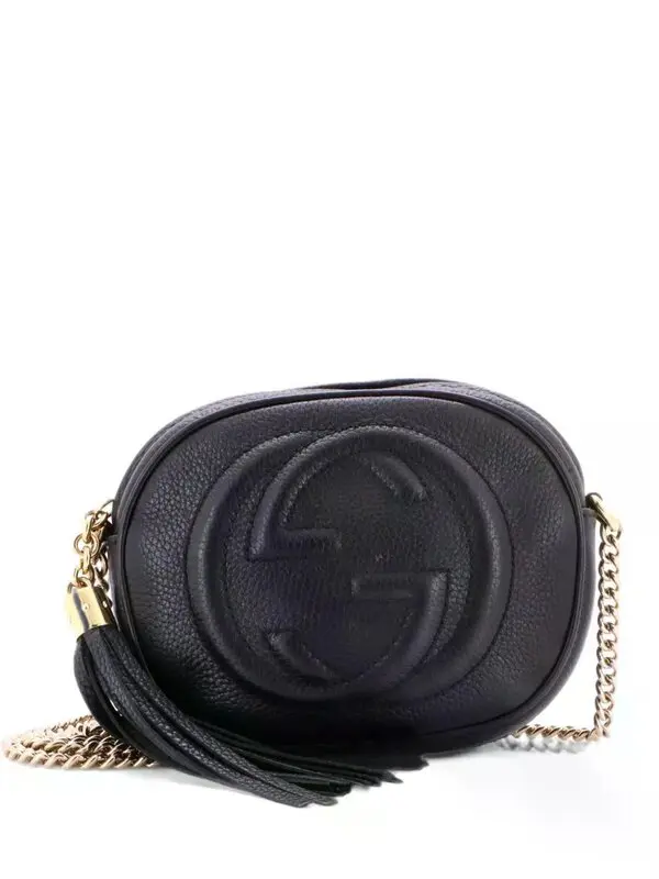 Gucci Soho Chain Bag Leather Mini Crossbody Bag - Black