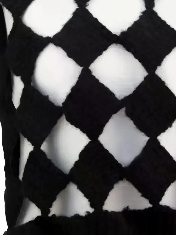 Rick Owens Open-knit Diamond-pattern Vest