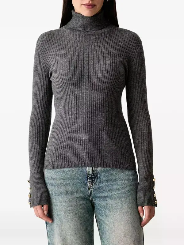 Luisa Spagnoli Meritare Ribbed-knit Long-sleeve T-shirt