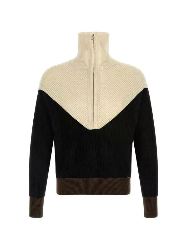 Kiton Color-block Ribbed-knit Sweater
