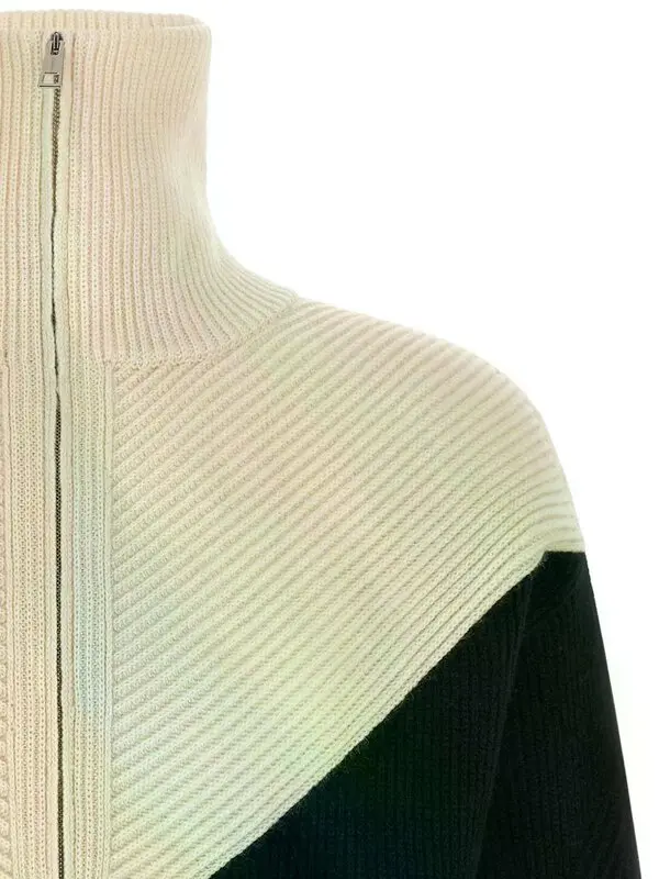 Kiton Color-block Ribbed-knit Sweater