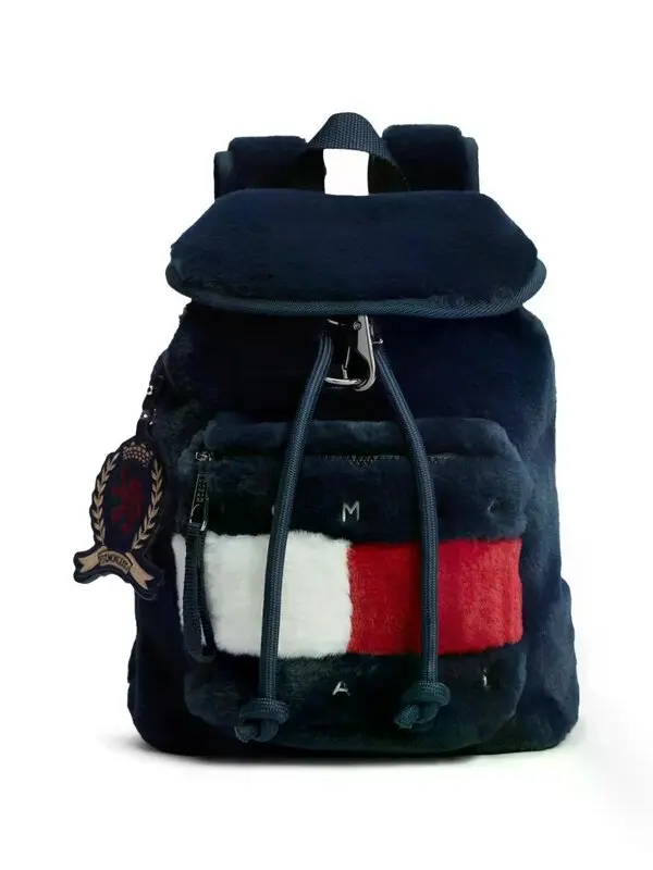 Tommy Hilfiger Faux-fur Logo-patch Backpack