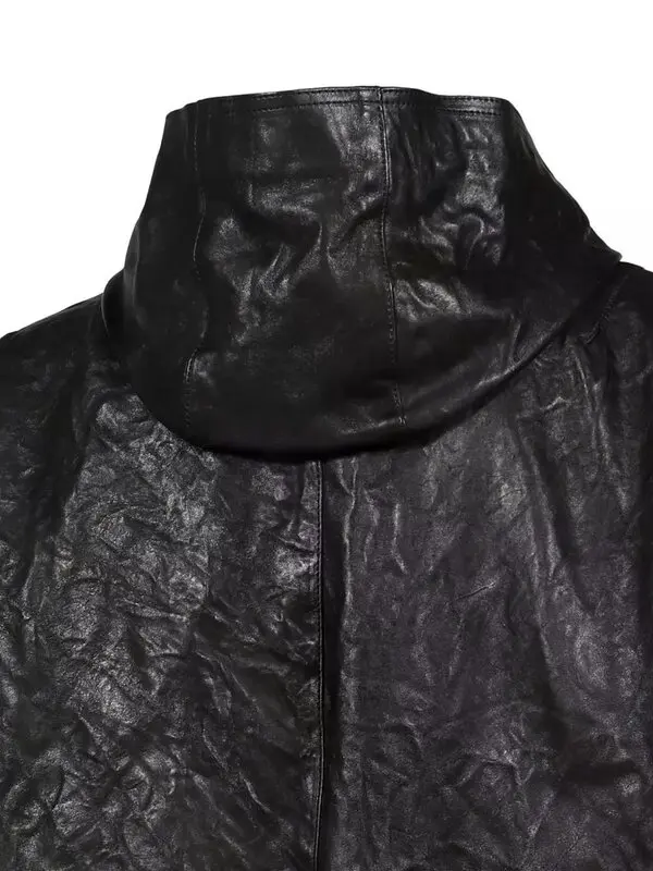 ALEXANDER DIGENOVA Hooded Leather Bomber Jacket