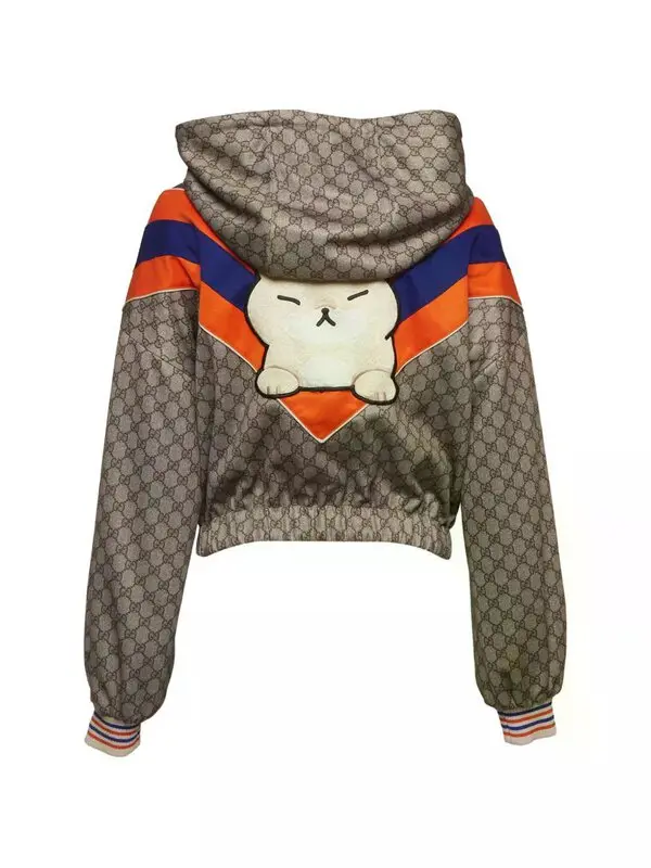 Gucci Monogram-print Quarter-zip Hoodie