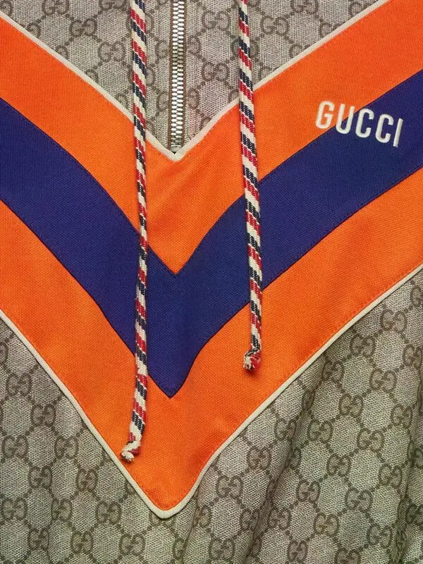 Gucci Monogram-print Quarter-zip Hoodie