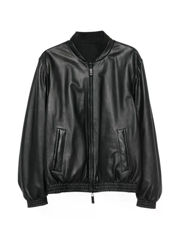Emporio Armani Zip-up Leather Jacket