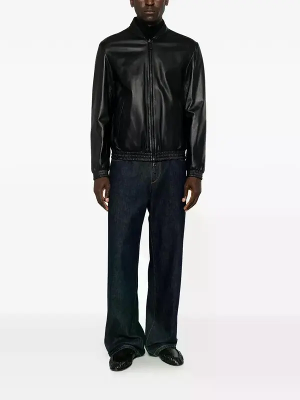 Emporio Armani Zip-up Leather Jacket