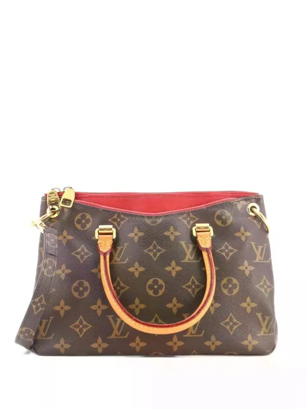 LOUIS VUITTON Pallas Tote Monogram Canvas With Leather Bb Shoulder Bag - Brown