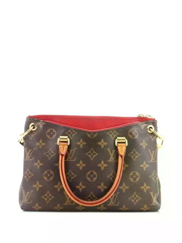 LOUIS VUITTON Pallas Tote Monogram Canvas With Leather Bb Shoulder Bag - Brown