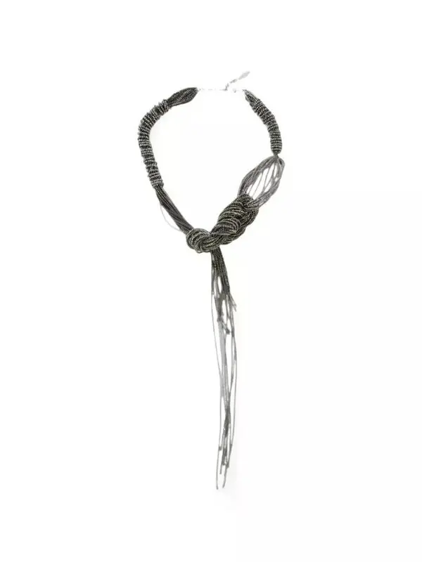 Brunello Cucinelli Beaded Knotted Necklace