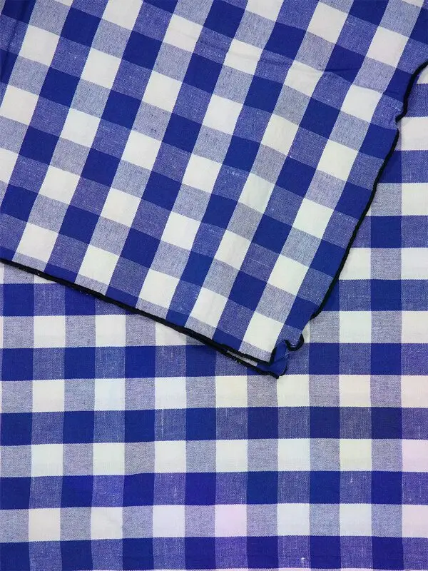 Maison De Vacances Bourdon Gingham-check Table Linen - Blue