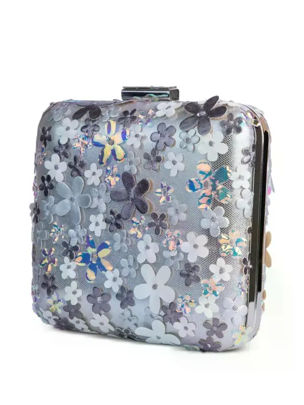 GEMY MAALOUF Flower-embellished Clutch Bag