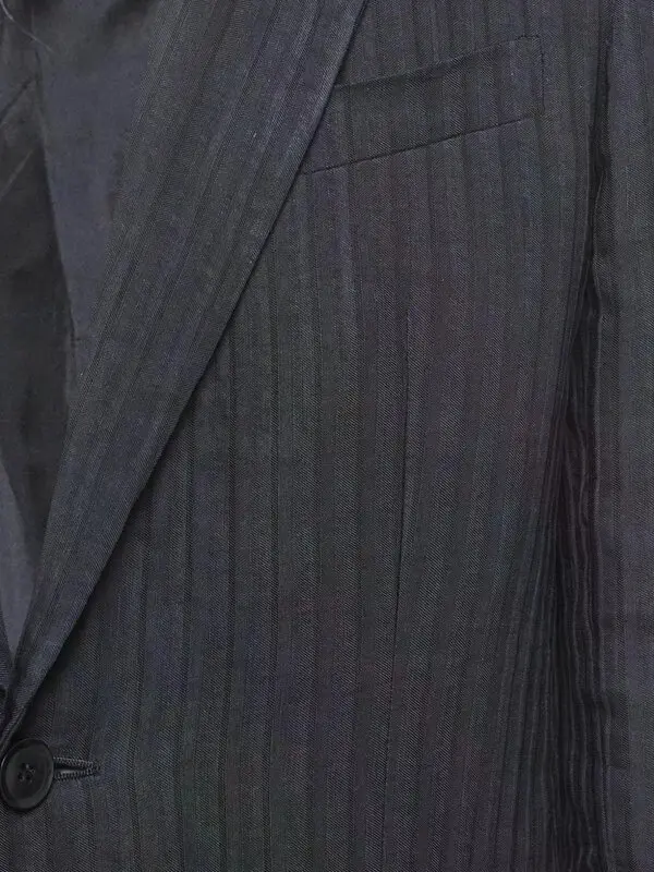 Giorgio Armani Striped Single-breasted Blazer