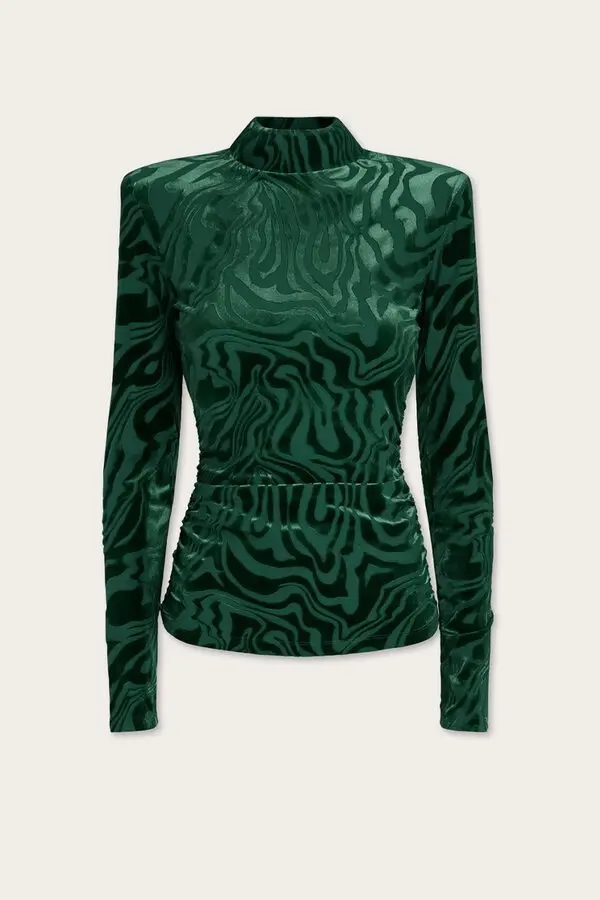Ramy Brook Annabelle Burnout Long Sleeve Top